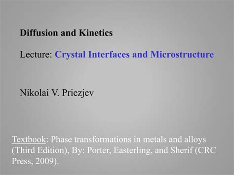 Lecture Crystal Interfaces And Microstructure Pdf