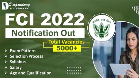 Fci Recruitment 2022 Notification Out 2022 Fci Ag Iii New Vacancy