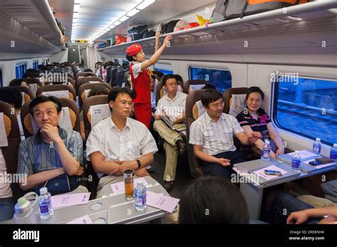 Chinese Railway Passenger High Speed Train Carriage Interior With