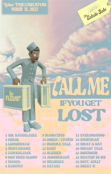 Tyler The Creator Call Me If You Get Lost By Manolo Poster By