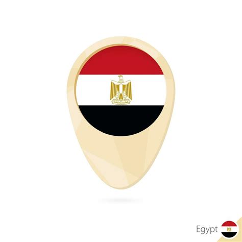 Map Pointer With Flag Of Egypt Orange Abstract Map Icon 29215007