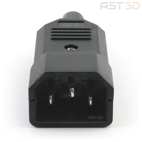 Штекер питания 220В папа IEC320 C14 3pin (на кабель) • купить Киев ...