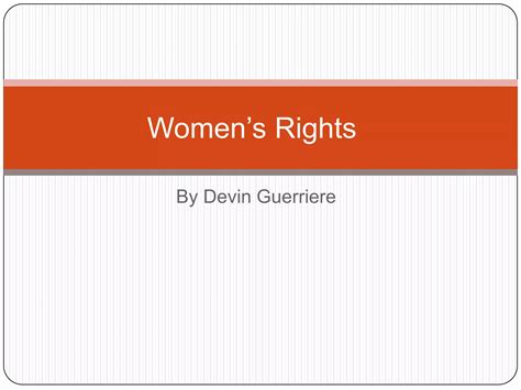 Womens Rights Ppt