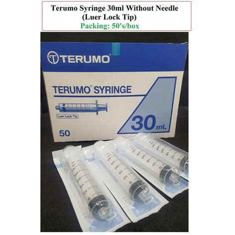 Terumo Syringe 30ml Without Needle Luer Lock Tip 50pcsbox Shopee