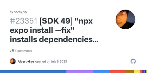SDK 49 Npx Expo Install Fix Installs Dependencies From V48