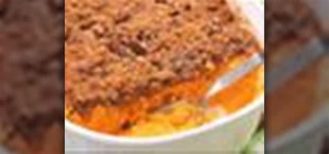 How To Make A Sweet Potato Crunch Casserole Dish With Pecan Brown Sugar