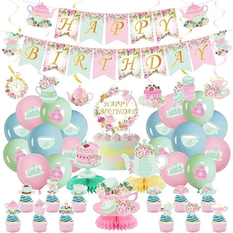 Amazon Obussgar Tea Birthday Party Decorations Tea Party