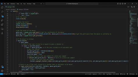 Checkers Game In Python Using The Pygame Extension Youtube