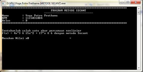 Program Source Code Metode Secant Putrashared Ill Share My
