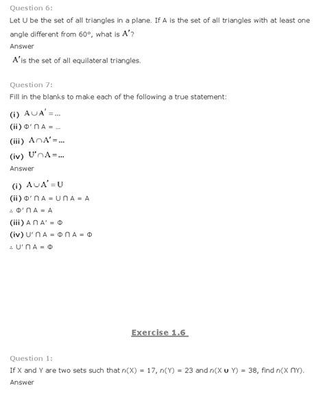 Maths Ch 1 Sets Class 11 NCERT Solutions