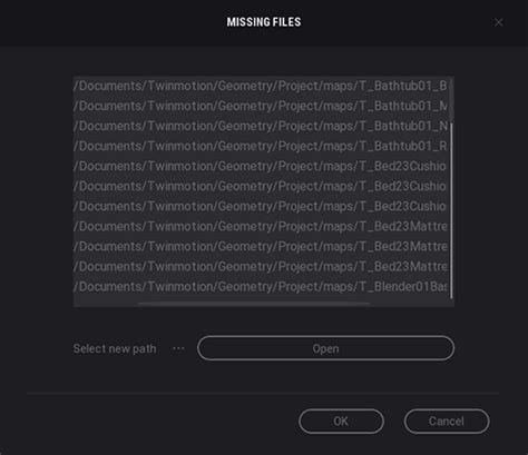 resolving missing files in twinmotion twinmotion documentation epic
