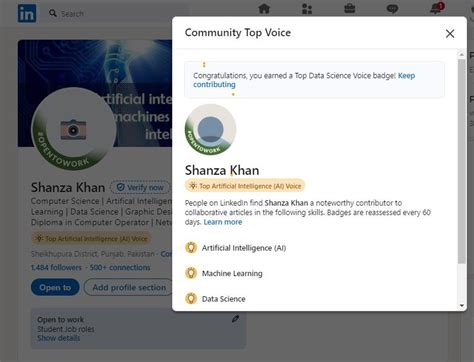 Shanza Khan On Linkedin Datasciencebadge Datascience Achievement