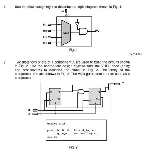 Solved 1 Use Dataflow Design Style To Describe The Logic