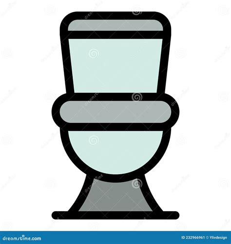 Vector De Color Del Icono Del Inodoro Ilustración Del Vector