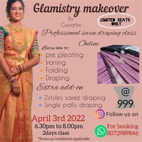 Saree Draping Class Makeover Saree Online Learning