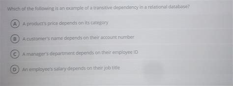 get answer which of the following is an example of a transitive