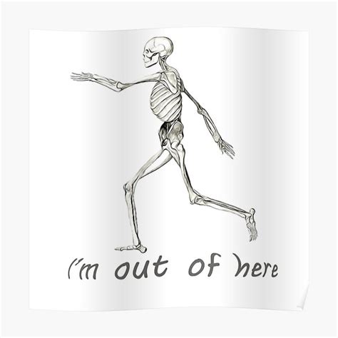 Running Skeleton Poster For Sale By Mikicam Redbubble