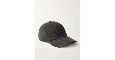 Zegna Logo Appliqu D Oasi Cashmere Baseball Cap In Black For Men Lyst Uk