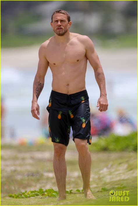 Charlie Hunnam Puts His Hot Shirtless Body On Display At Beach With