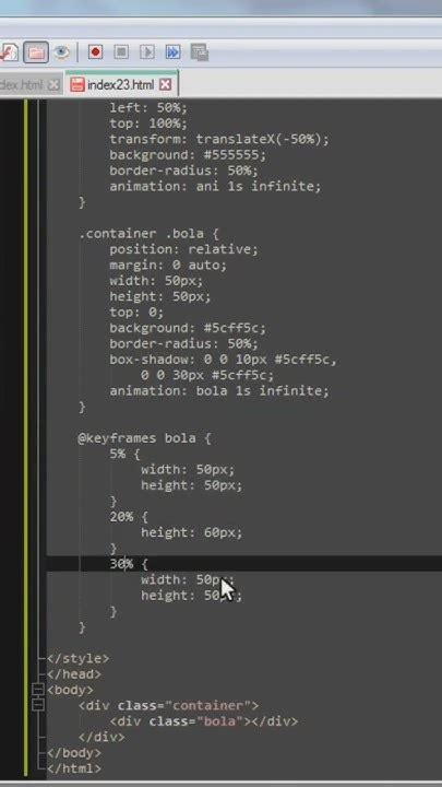 buat bola lompat lompat pake html and css html css shorts youtube