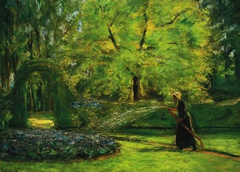 Postkarte Kunstkarte Max Liebermann Blumensprengerin Im Wannseegarten