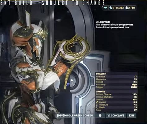 Velox And Okina Prime Tentative Stats Rwarframe