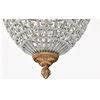 Sonoma 4 Light Antiqued Gold Leaf Beaded Crystal Chandelier Rustic