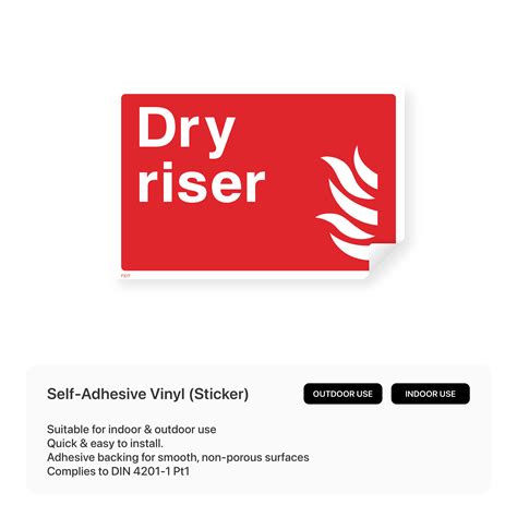 Dry Riser Sign Safety Signs And Stickers