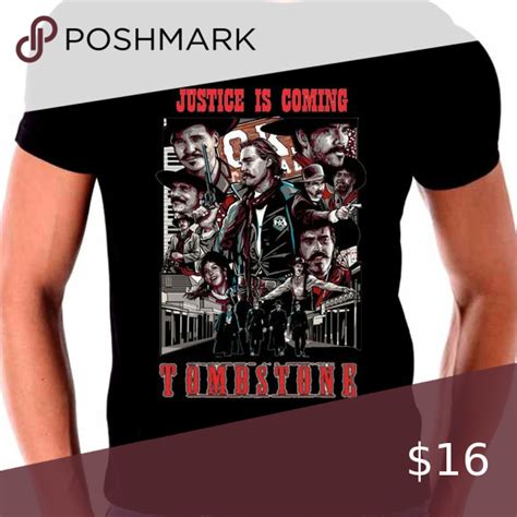 Wyatt Earp Tombstone Collage T Shirt For Men Mens Shirts Mens