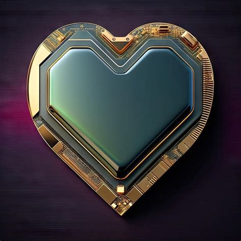 Premium Photo Heart Shape Computer Cell Phone Micro Chips Valentine