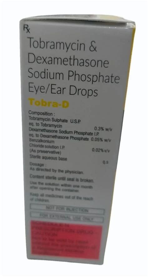 Tobra D 10ml Tobramycin Dexamethasone Sodium Phosphate Eye Ear Drops At ₹ 29 Piece