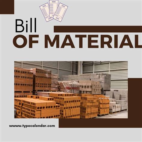 Free Printable Bill Of Material Blank Templates Pdf Excel
