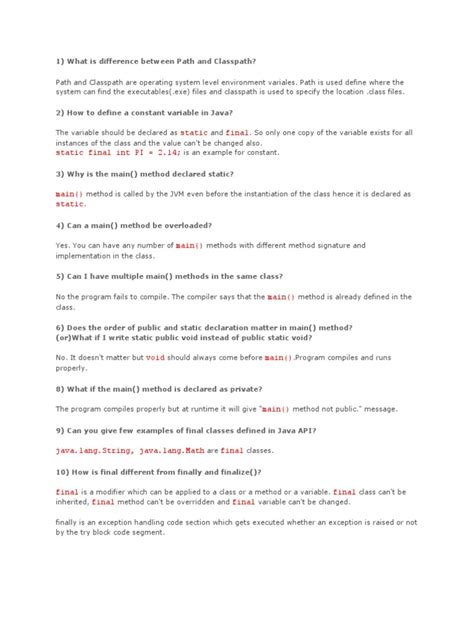 Static Final Static Final Int Pi 214 Pdf Method Computer Programming Class Computer