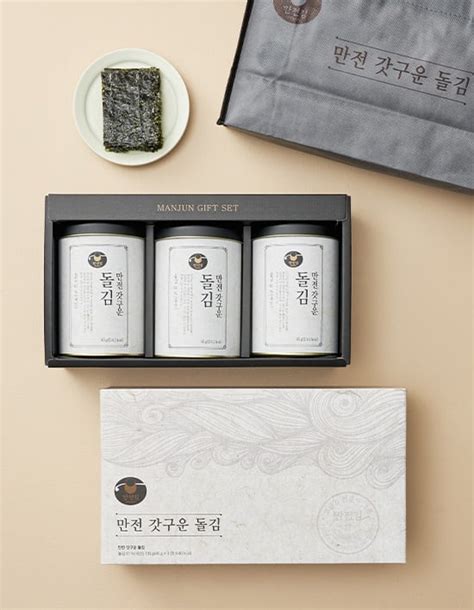 선물세트 만전김 갓구운 돌김 캔 세트 마켓컬리