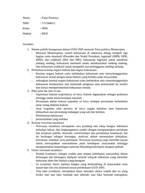 Fajar Prasetya Uas Pkn Pdf