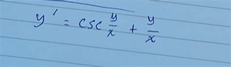 Solved Y′cscxyxy