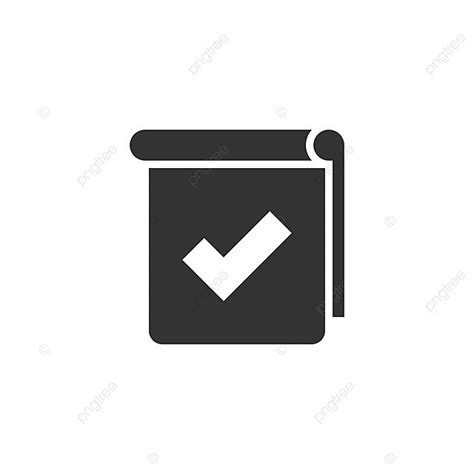 Flatstyle Document Checklist Icon On White Background Business Scrutiny Document Vector