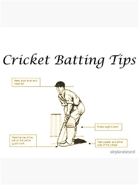 Cricket Batting Tips Poster For Sale By Airplanebrand Redbubble