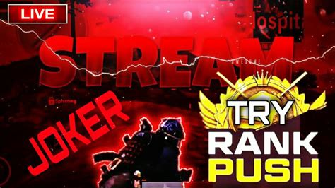 Live PUBG Mobile Sirf Aj Rank Push Hoga Joker PUBG 13 Pubg Bgmi