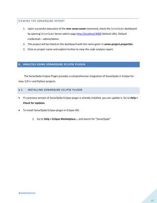Doc Java Code Analysis Using Sonarqube Pdf