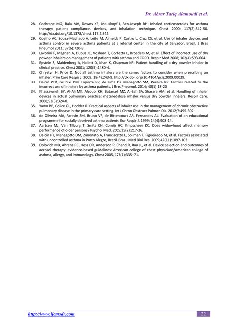 Appropriate Use Of Metered Dose Inhalers Technique And Its Determinants Among Asthmatic Adult