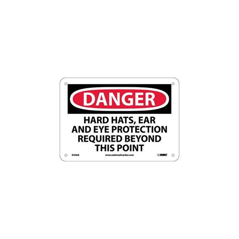 Accuformnmc Mpp Osha Danger Safety Sign Hard Hats Ear And Eye