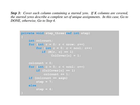 Ppt Munkres Assignment Algorithm For Minimal Cost Assignment Problem