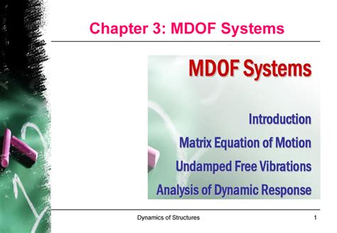 Chapter 3 P2 Mdof System Chapter 3 Mdof Systems Analysis Of