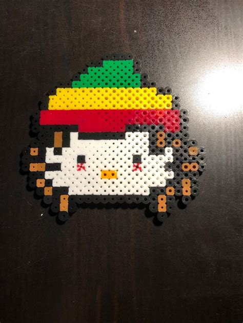 Rasta Hello Kitty Perler Beads Perler Beads Designs Hama Beads Design