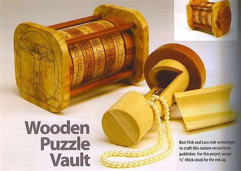 Cryptex Davinci Code Wooden Puzzles Woodworking Box Puzzle Box