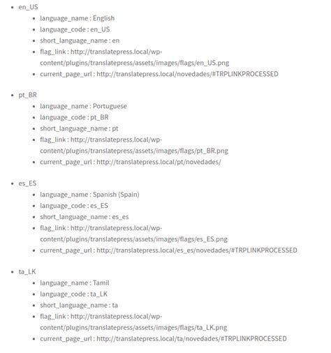 Custom Language Switcher Translatepress