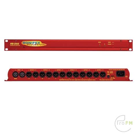 Sonifex Redbox Rb Da6 Distribution Amplifier Profm Broadcast