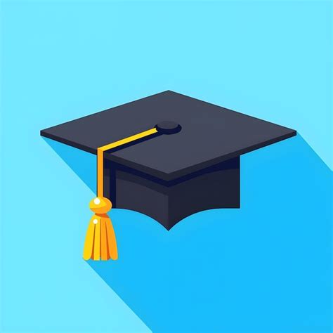 Graduation Cap Vector Flat Toga Icon Graduation Hat Vector Flat