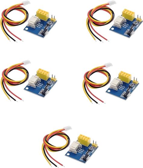 Pameencos 5 Pcs Esp8266 Esp 01 Esp 01s Rgb Led Ide Adapter Controller Ws2812 Module